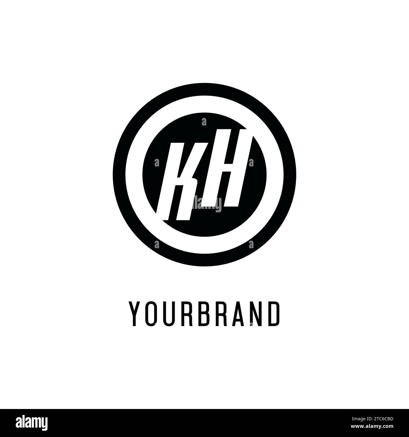 Initial KH logo concentric circle line, clean and simple monogram logo ... Initial KH logo concentric circle line, clean and simple monogram logo ...