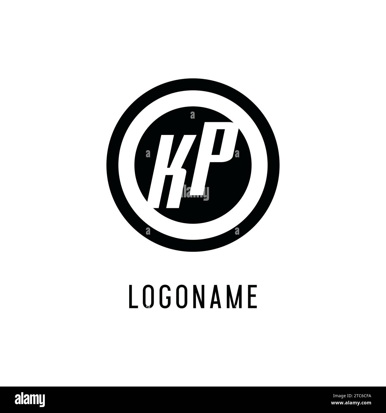 Initial KP logo concentric circle line, clean and simple monogram logo ... Initial KP logo concentric circle line, clean and simple monogram logo ...