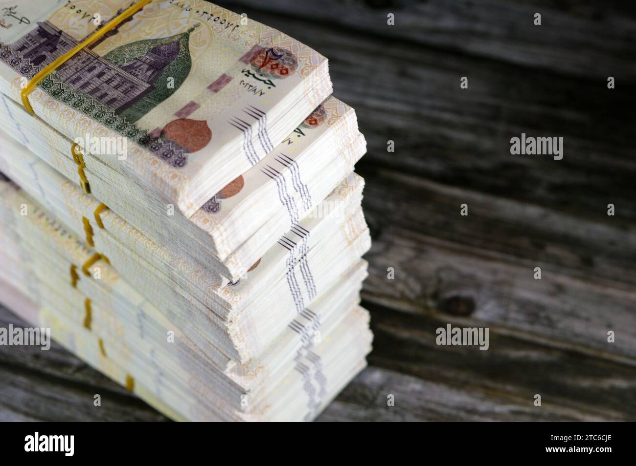 Piles and Stacks of Egypt money thousands of Pounds currency banknotes ...