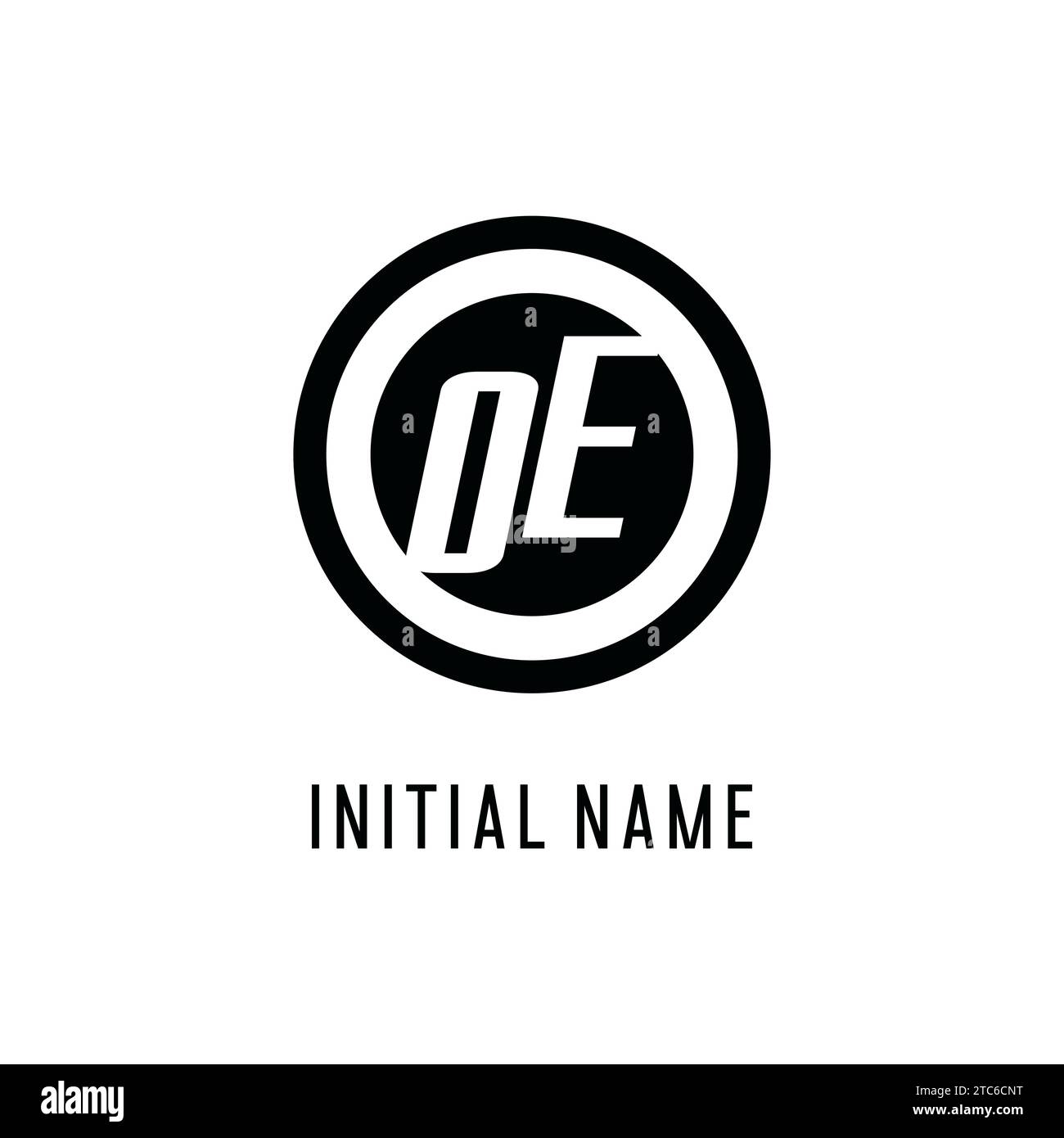 Initial OE logo concentric circle line, clean and simple monogram logo ...