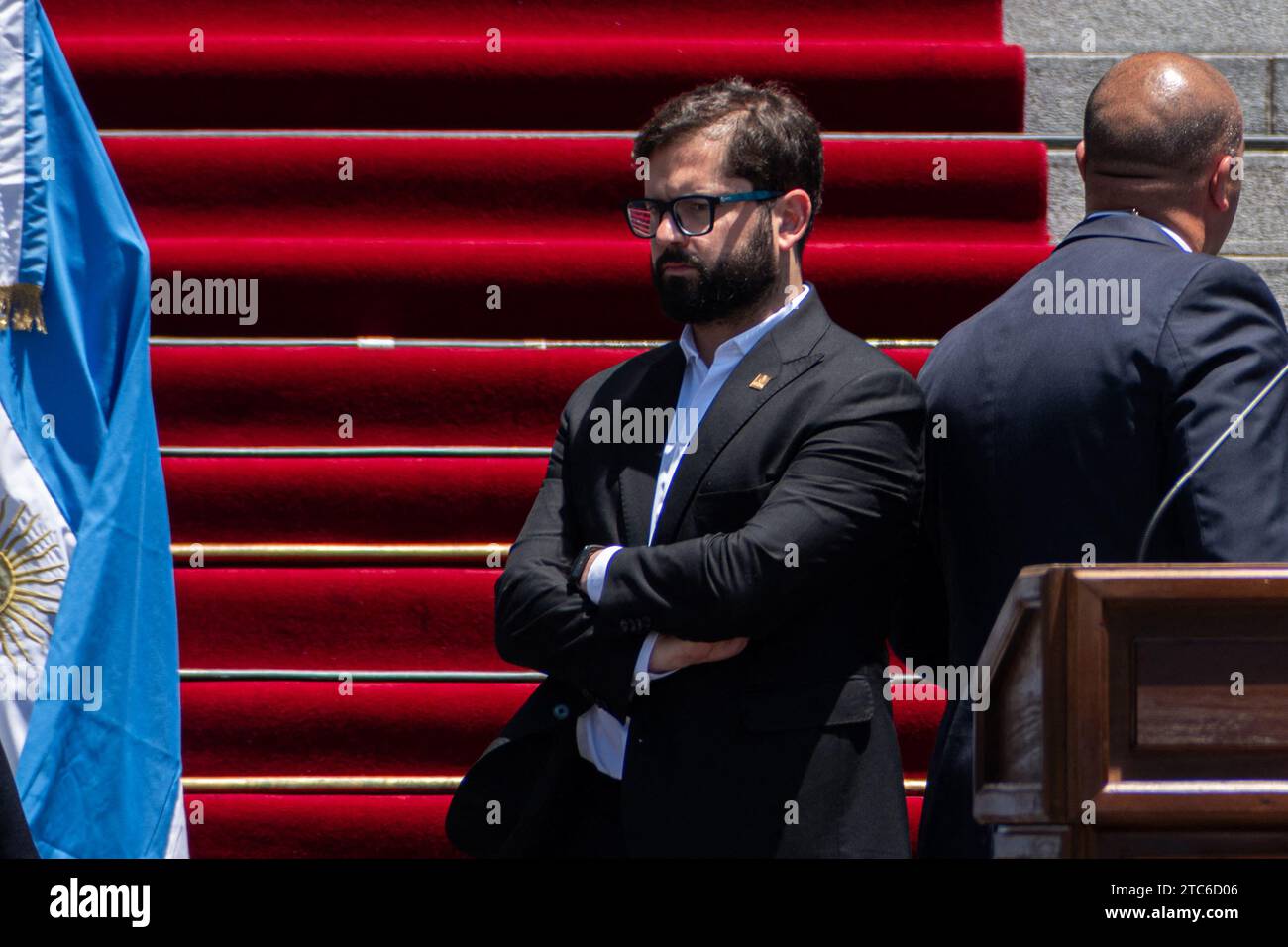 Buenos Aires, Argentina. 10th Dec, 2023. Gabriel Boric, president of ...