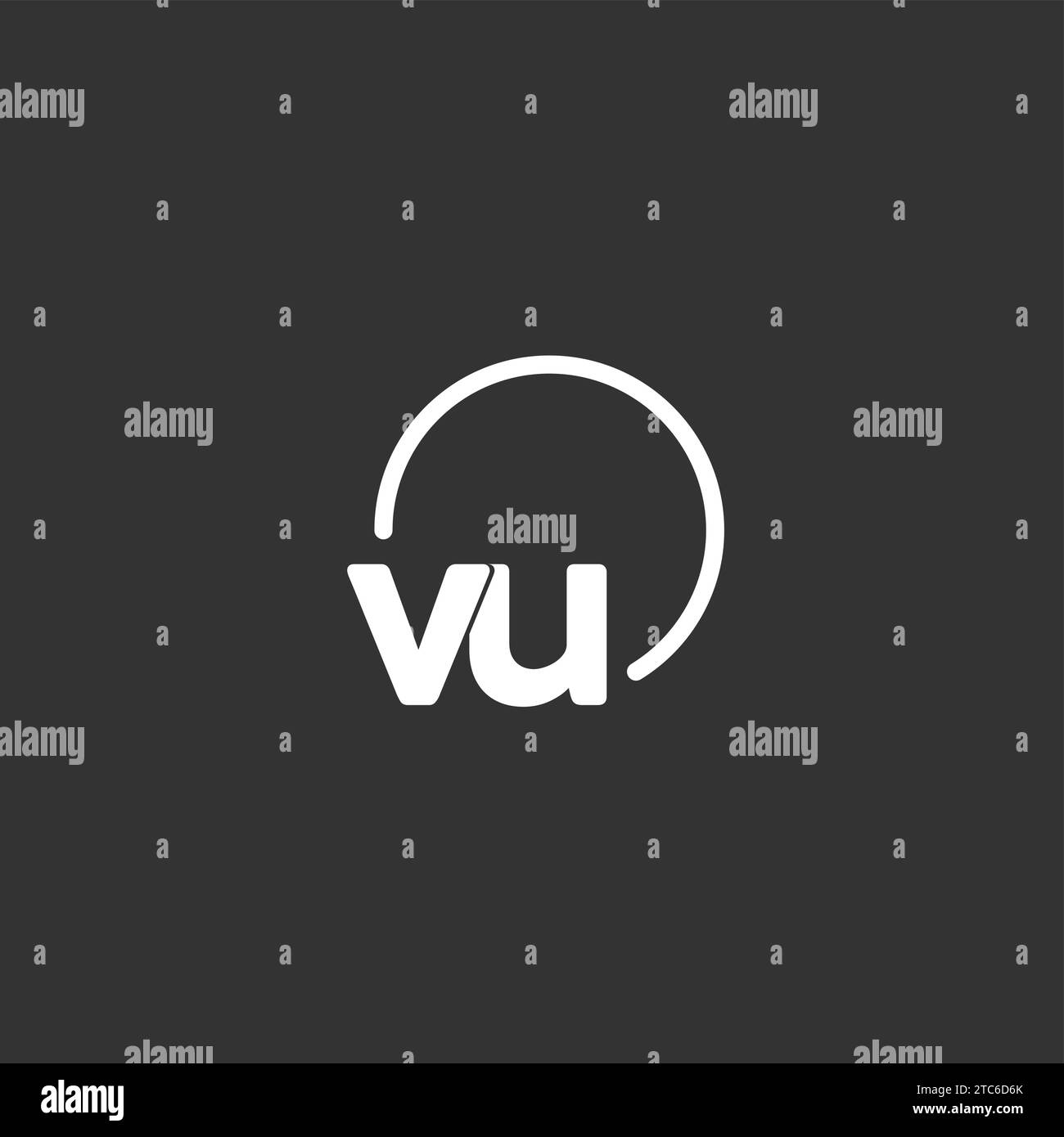 VU initial logo with rounded circle vector graphic Stock Vector Image ...