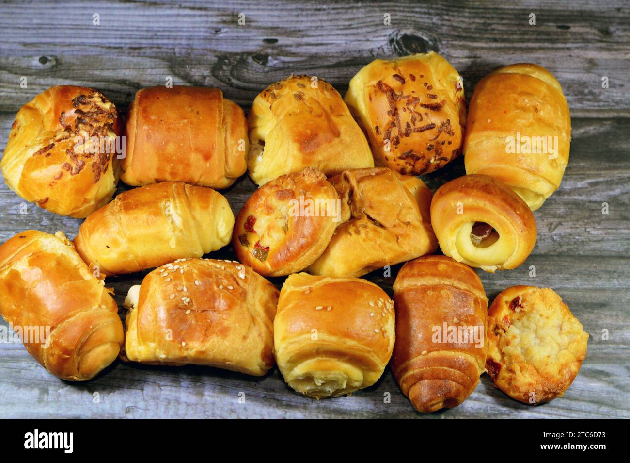 Assorted mini Pâté with different fillings and toppings, cheese ...