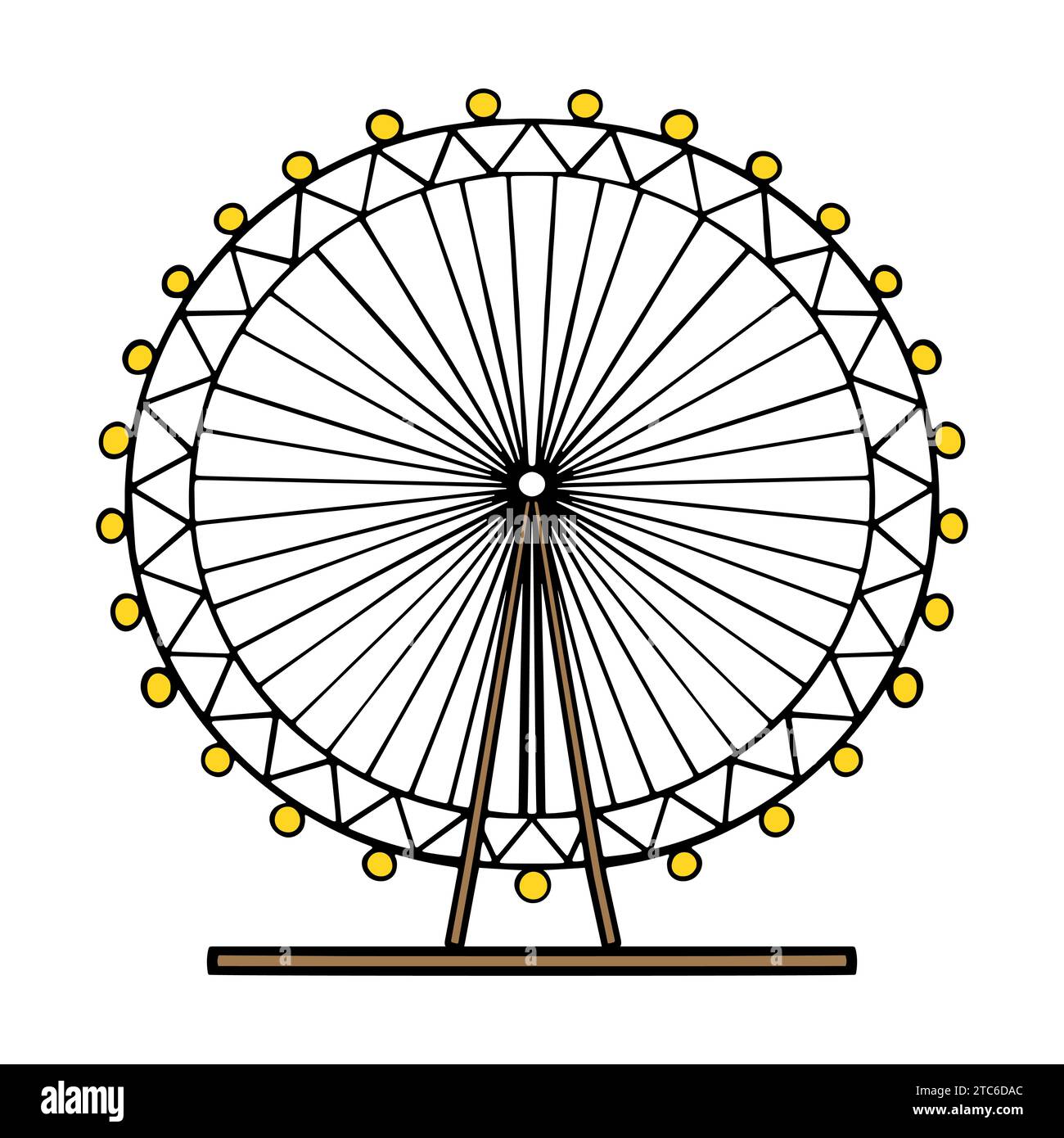 vector image of the Ferris wheel. ferris wheel recreation adventure landmark Stock Vector Image ...