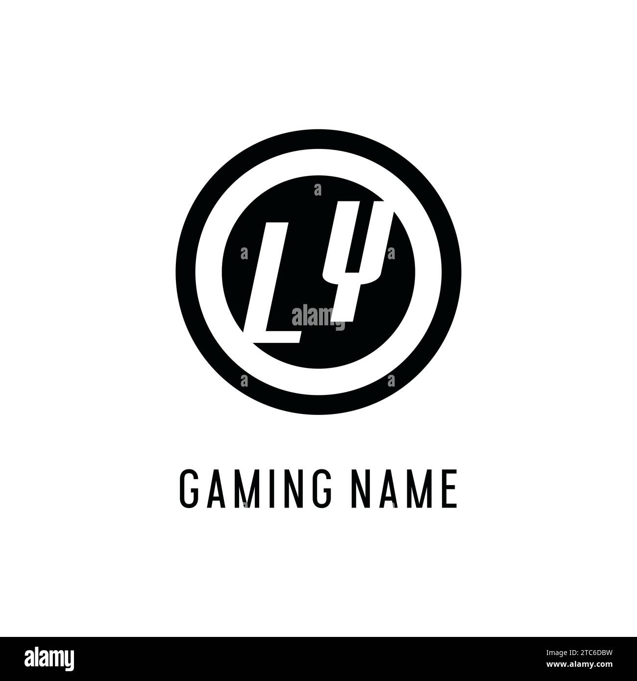 Initial LY logo concentric circle line, clean and simple monogram logo style vector graphic ...