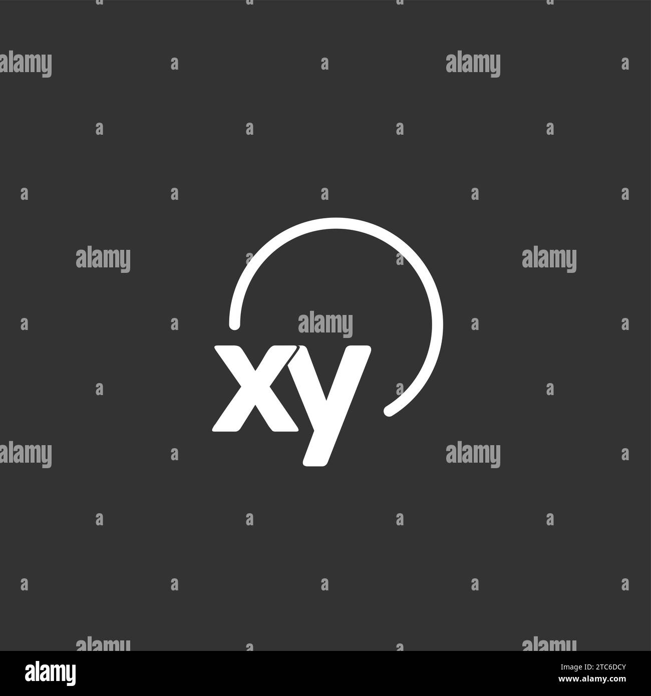 XY initial logo with rounded circle vector graphic Stock Vector Image ...