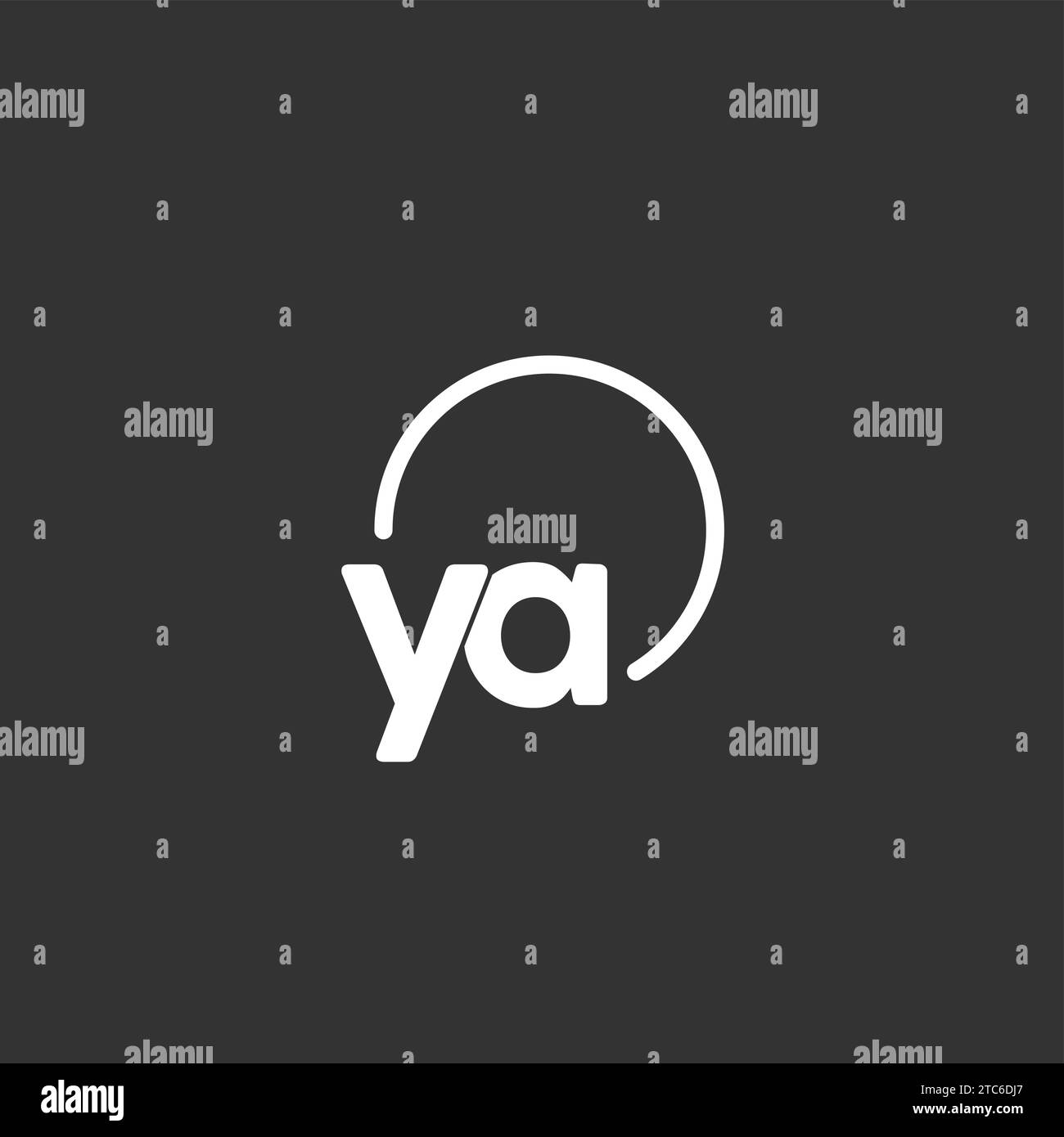 YA initial logo with rounded circle vector graphic Stock Vector Image & Art - Alamy