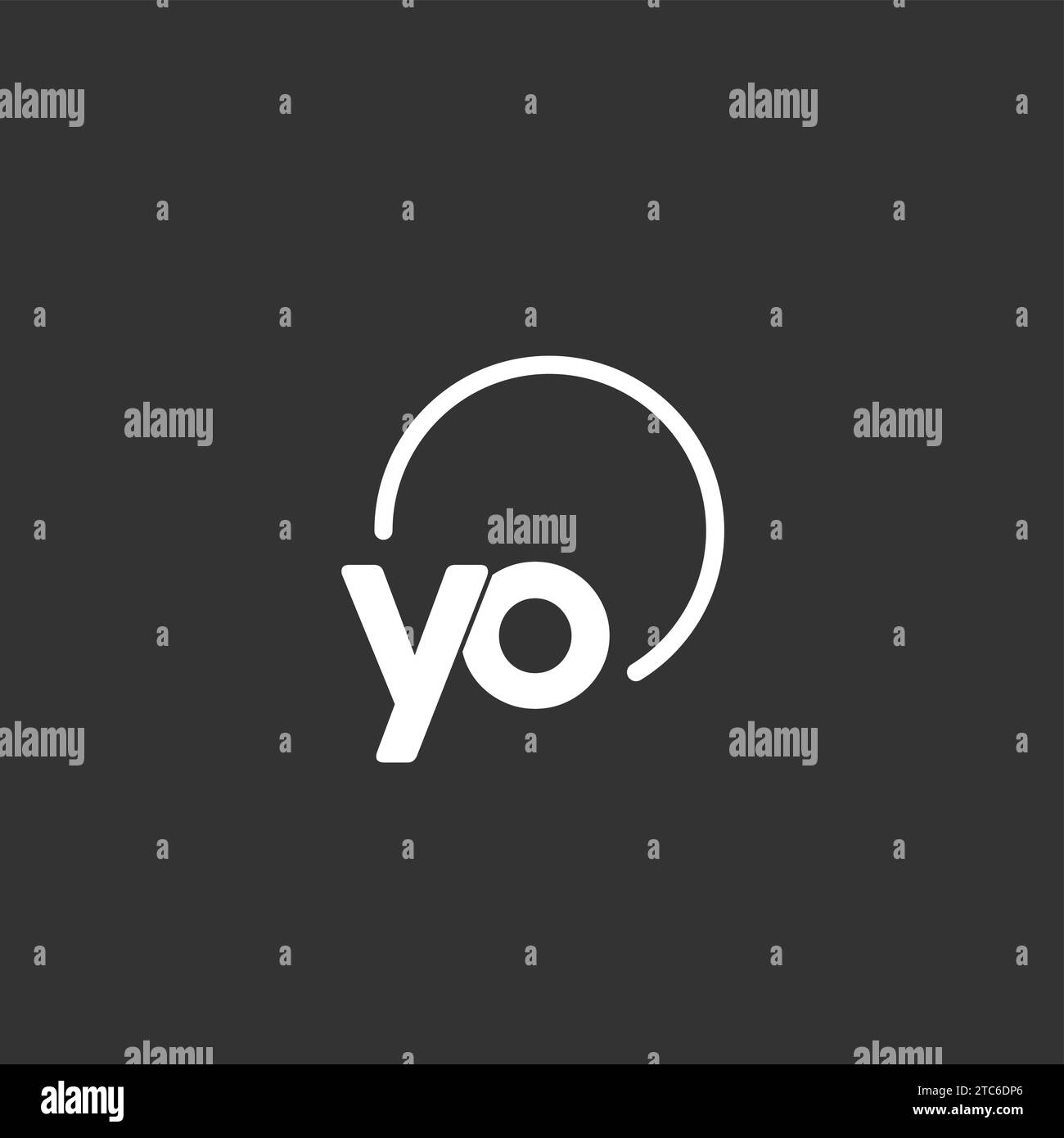 YO initial logo with rounded circle vector graphic Stock Vector Image ...