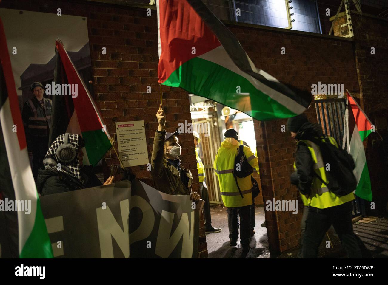 Glasgow, UK, 11th Dec 2023. Pro-Palestine rally gathers at front gate ...