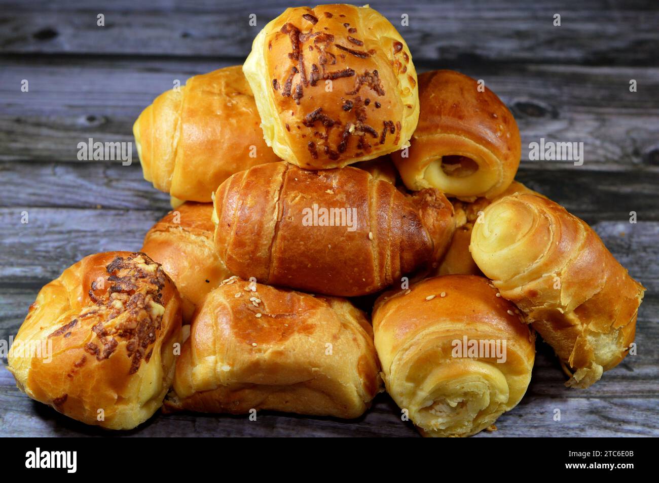 Assorted mini Pâté with different fillings and toppings, cheese ...