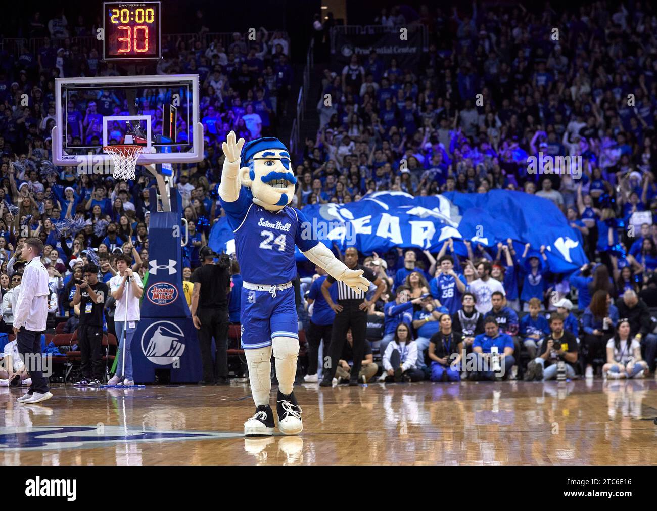 Seton Hall Pirates mascot and student body during the Garden State ...