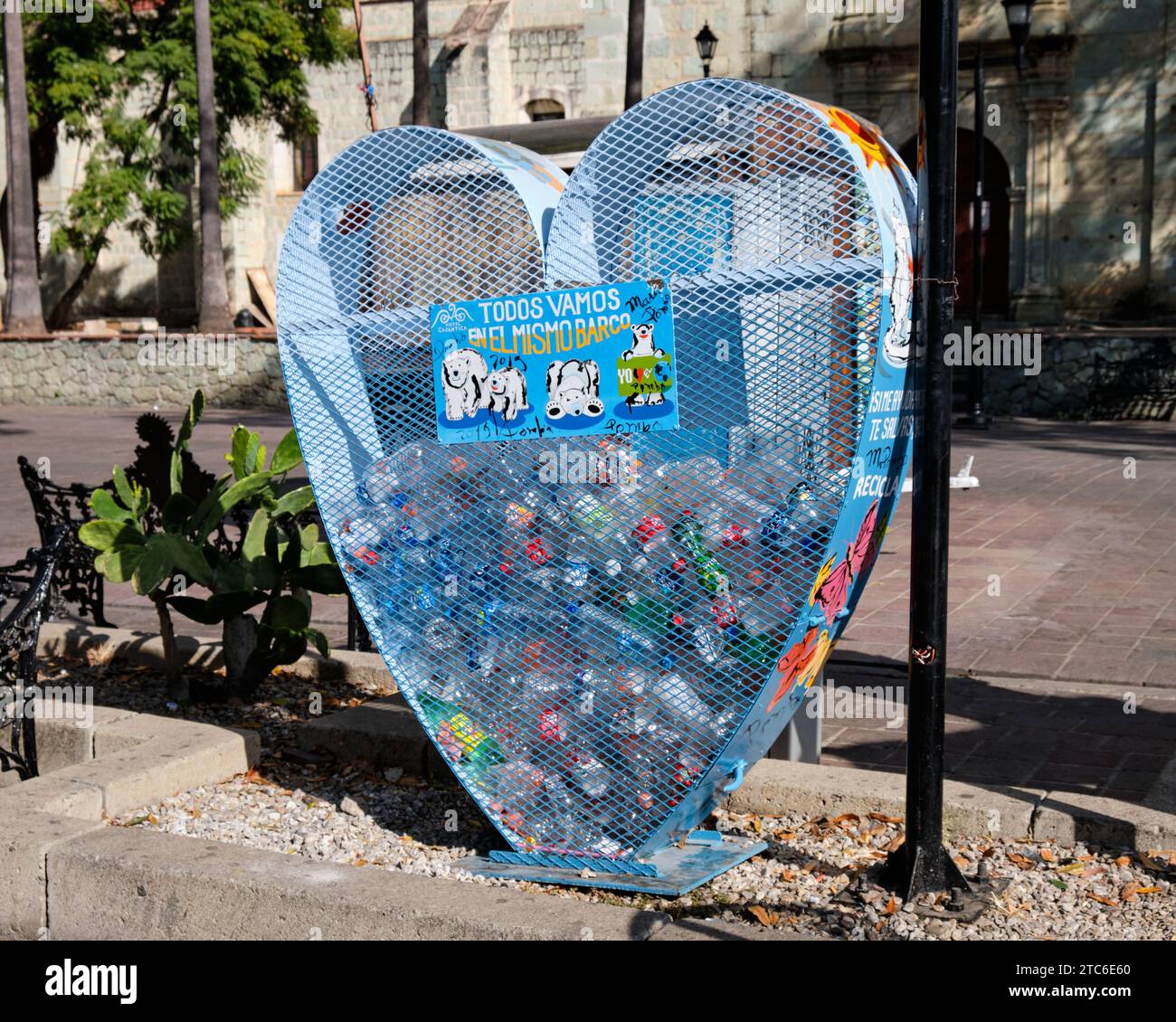 Plastic bottle recycling and collection in shape of heart in Mexico ...