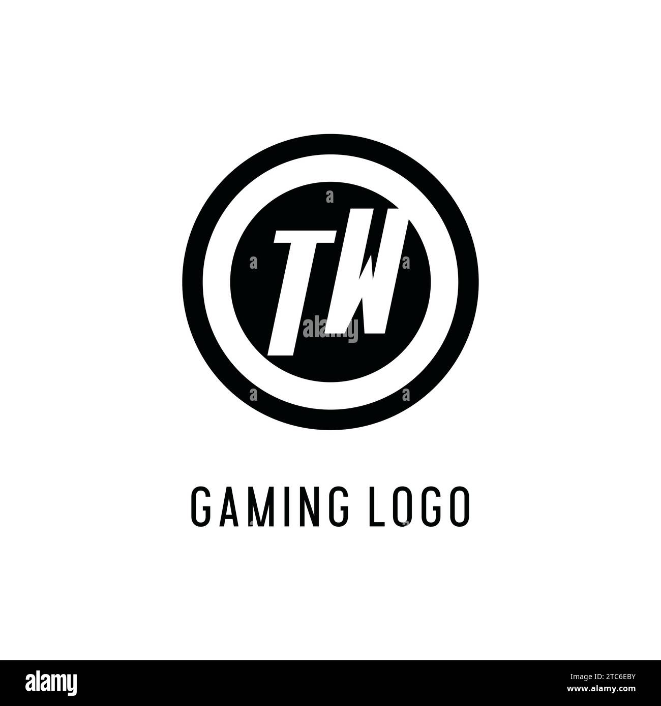 Initial TW logo concentric circle line, clean and simple monogram logo style vector graphic ...