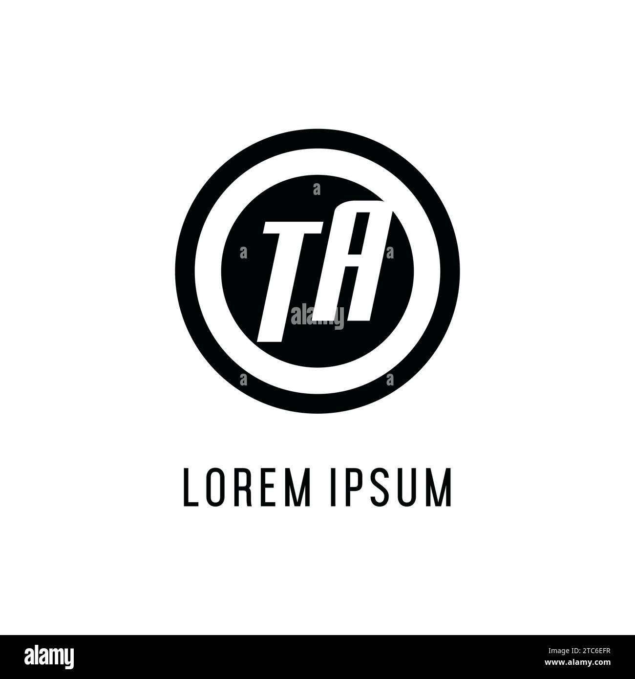 Initial TA logo concentric circle line, clean and simple monogram logo ...