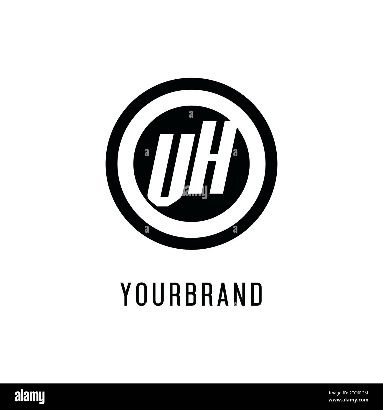 Initial VH logo concentric circle line, clean and simple monogram logo ... Initial VH logo concentric circle line, clean and simple monogram logo ...