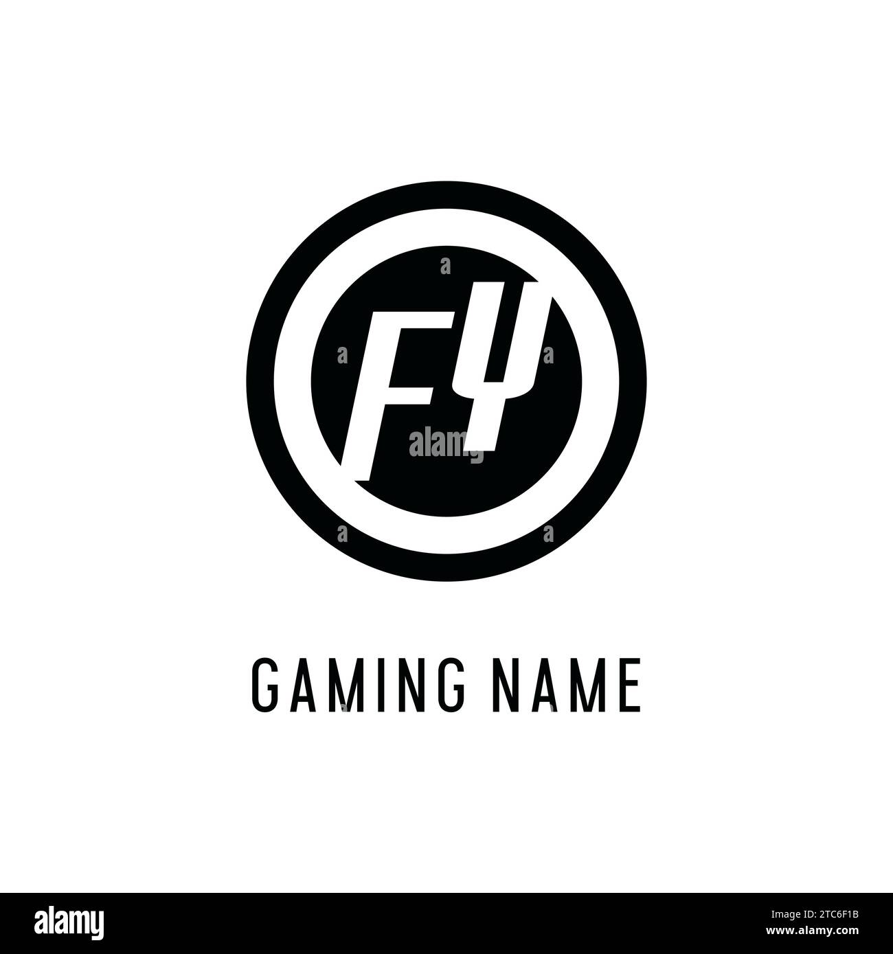 Initial FY logo concentric circle line, clean and simple monogram logo ...