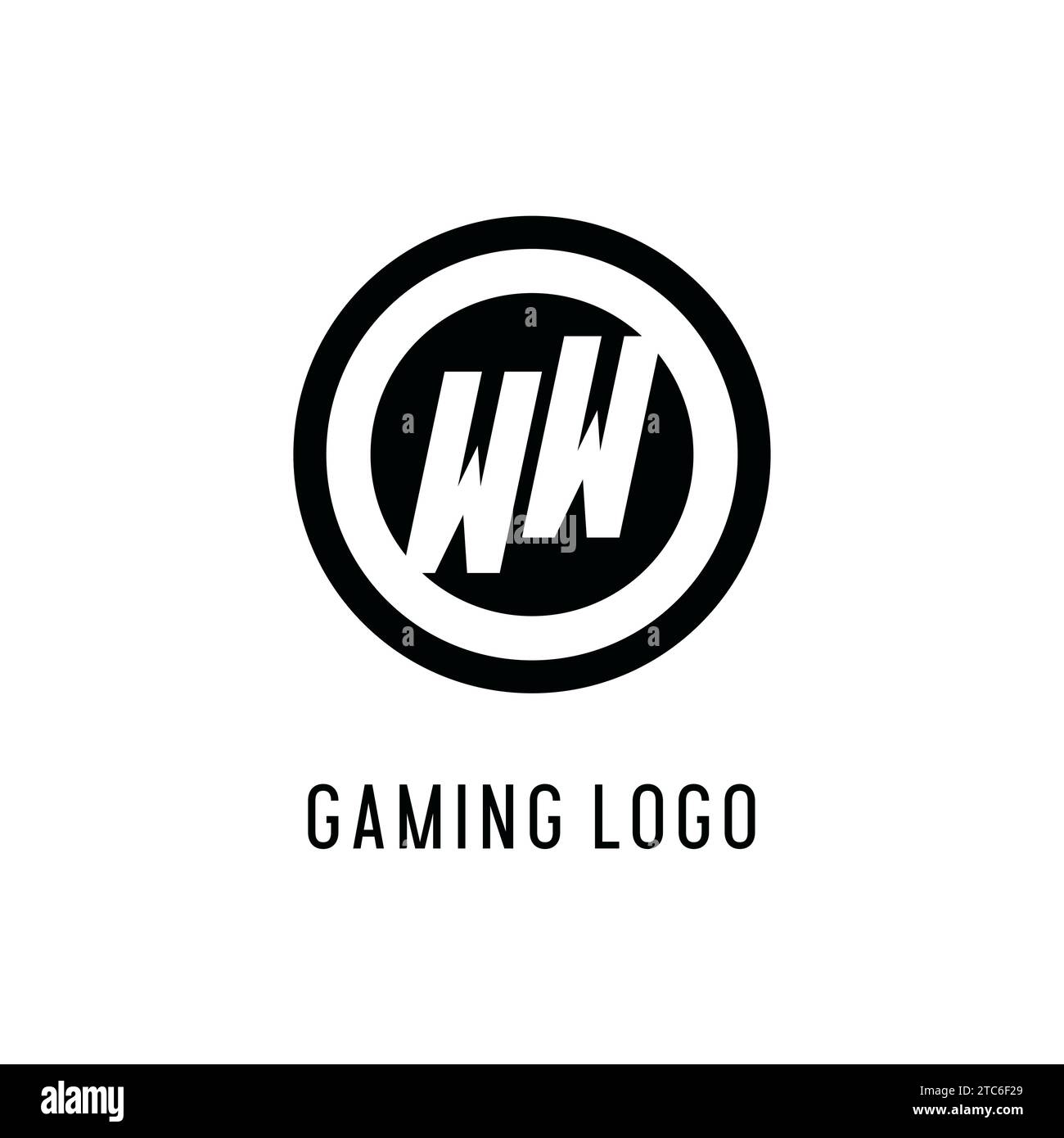 Initial WW logo concentric circle line, clean and simple monogram logo ...