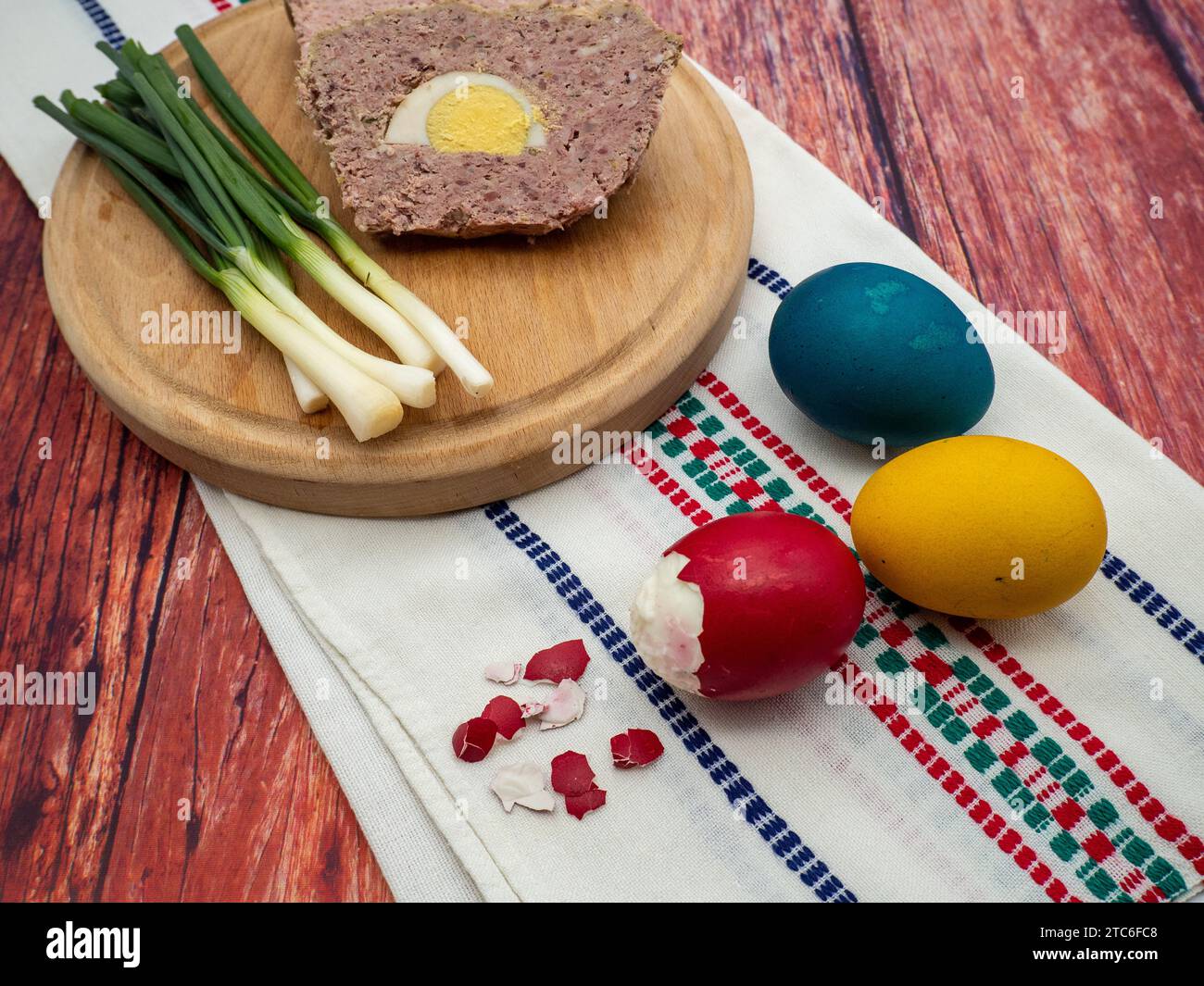A healthy and delicious meal of boiled eggs and lamb tripe Stock Photo ...