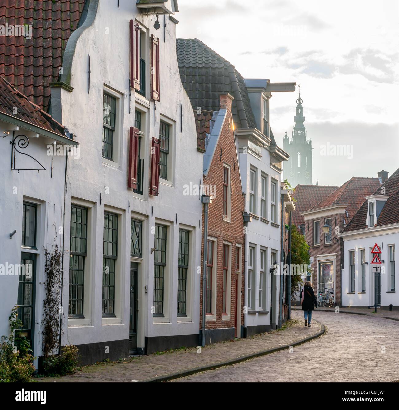 Street scene in the old city center of Amersfoort, Netherlands Stock ...