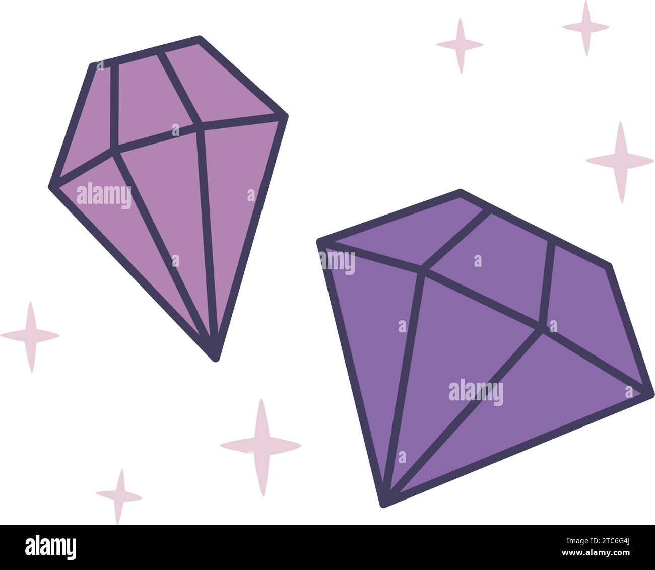 Hand drawn magic crystal Stock Vector Images - Alamy