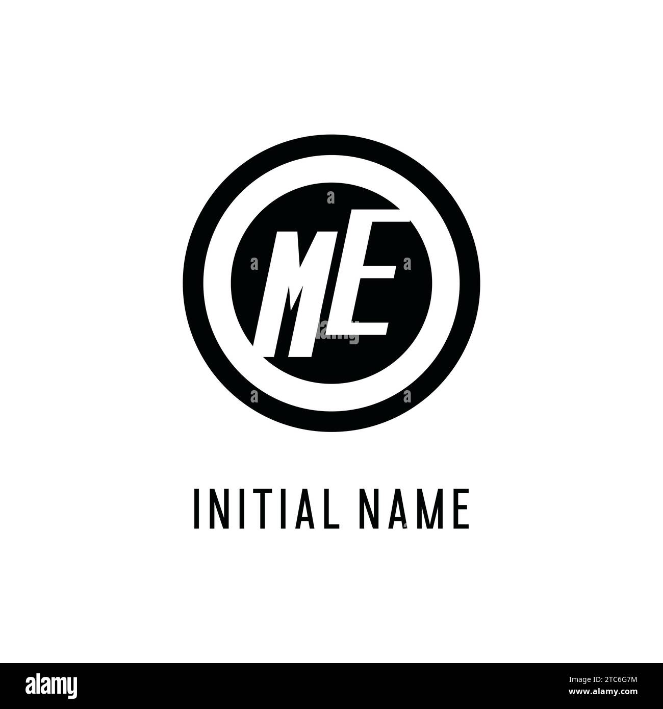 Initial ME logo concentric circle line, clean and simple monogram logo ... Initial ME logo concentric circle line, clean and simple monogram logo ...