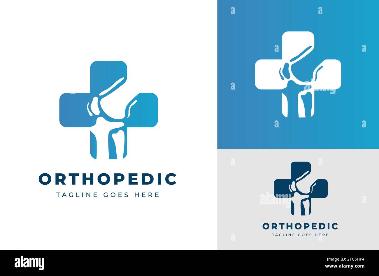 Knee Bone with Health Plus Symbol Design can be used for Clinics or ...