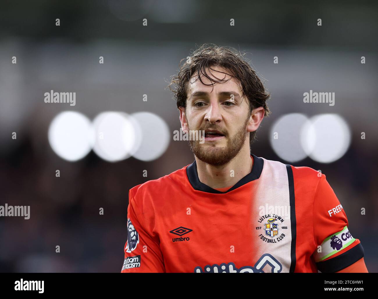 Luton, UK. 10th Dec, 2023. Tom Lockyer of Luton Town during the Premier ...