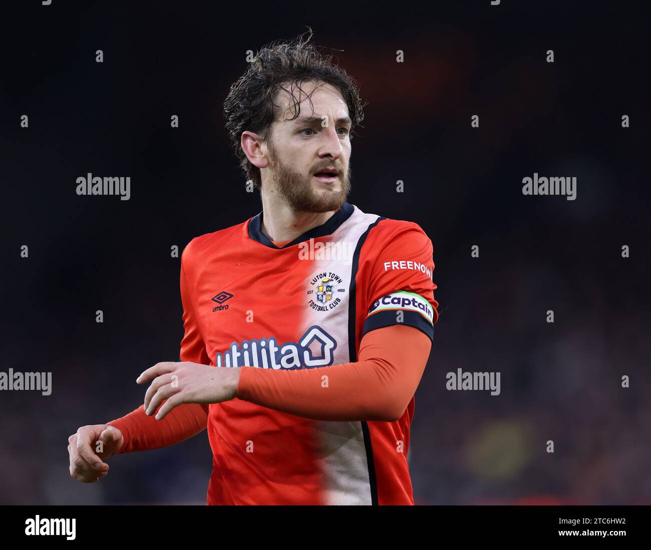 Luton, UK. 10th Dec, 2023. Tom Lockyer of Luton Town during the Premier ...