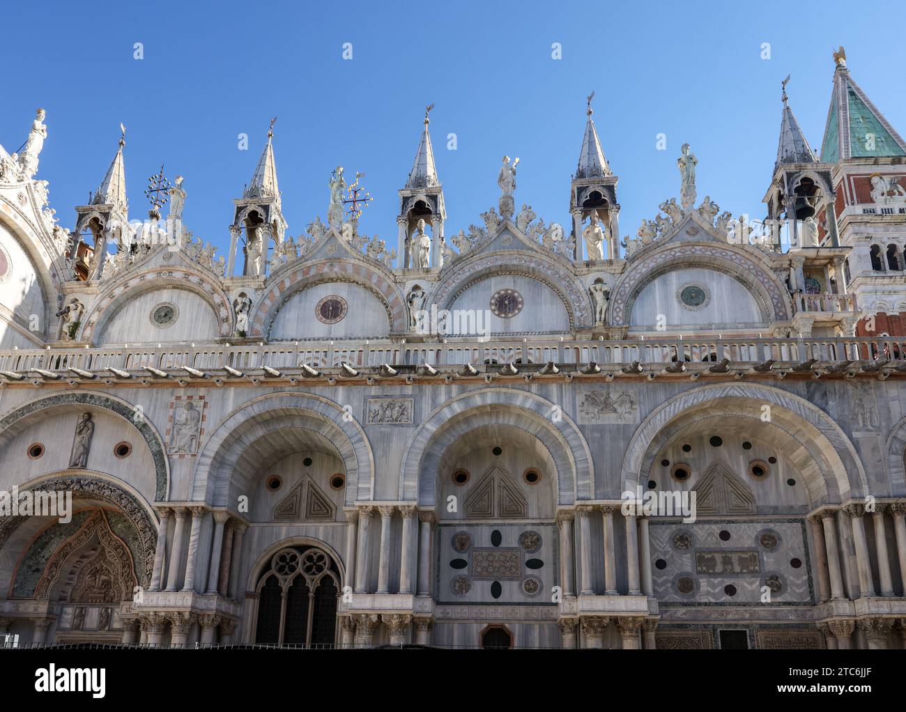 The northern facade of St. Mark's Basilica in Venice. Italy Stock Photo ...