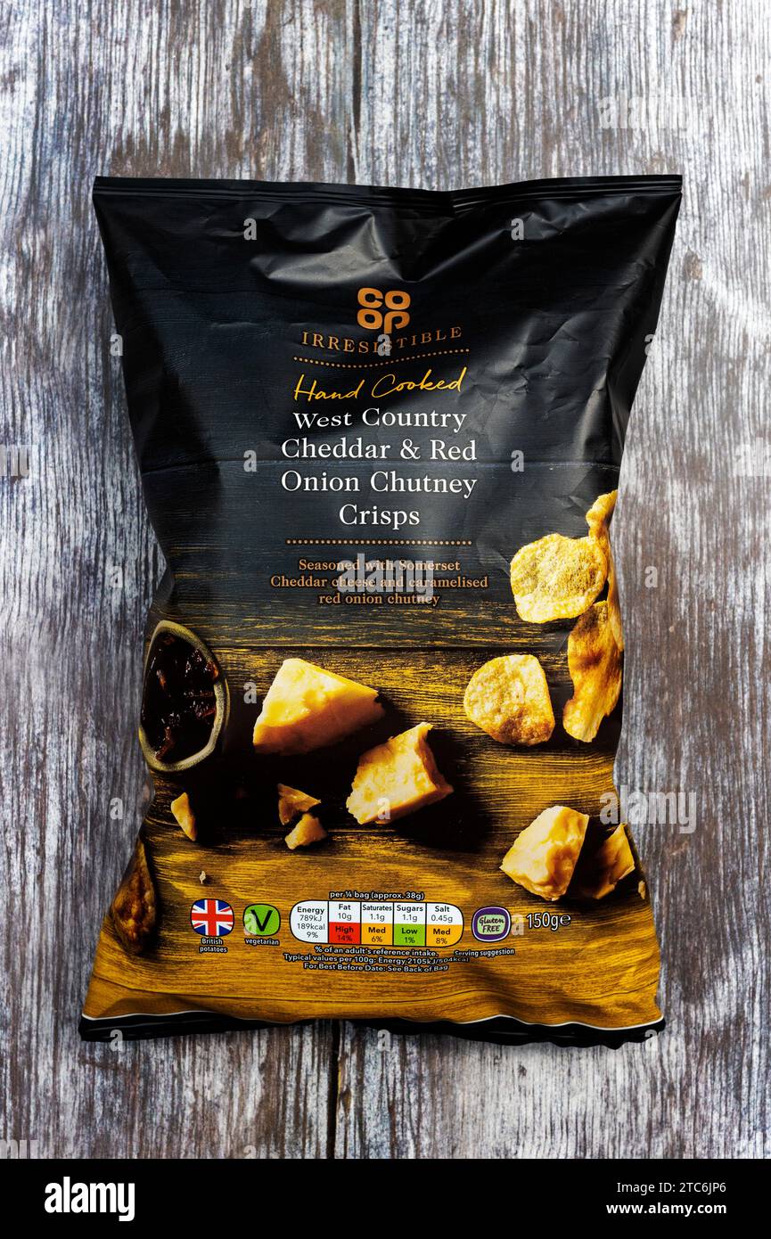 Coop Irresistible hand cooked crisps Stock Photo - Alamy