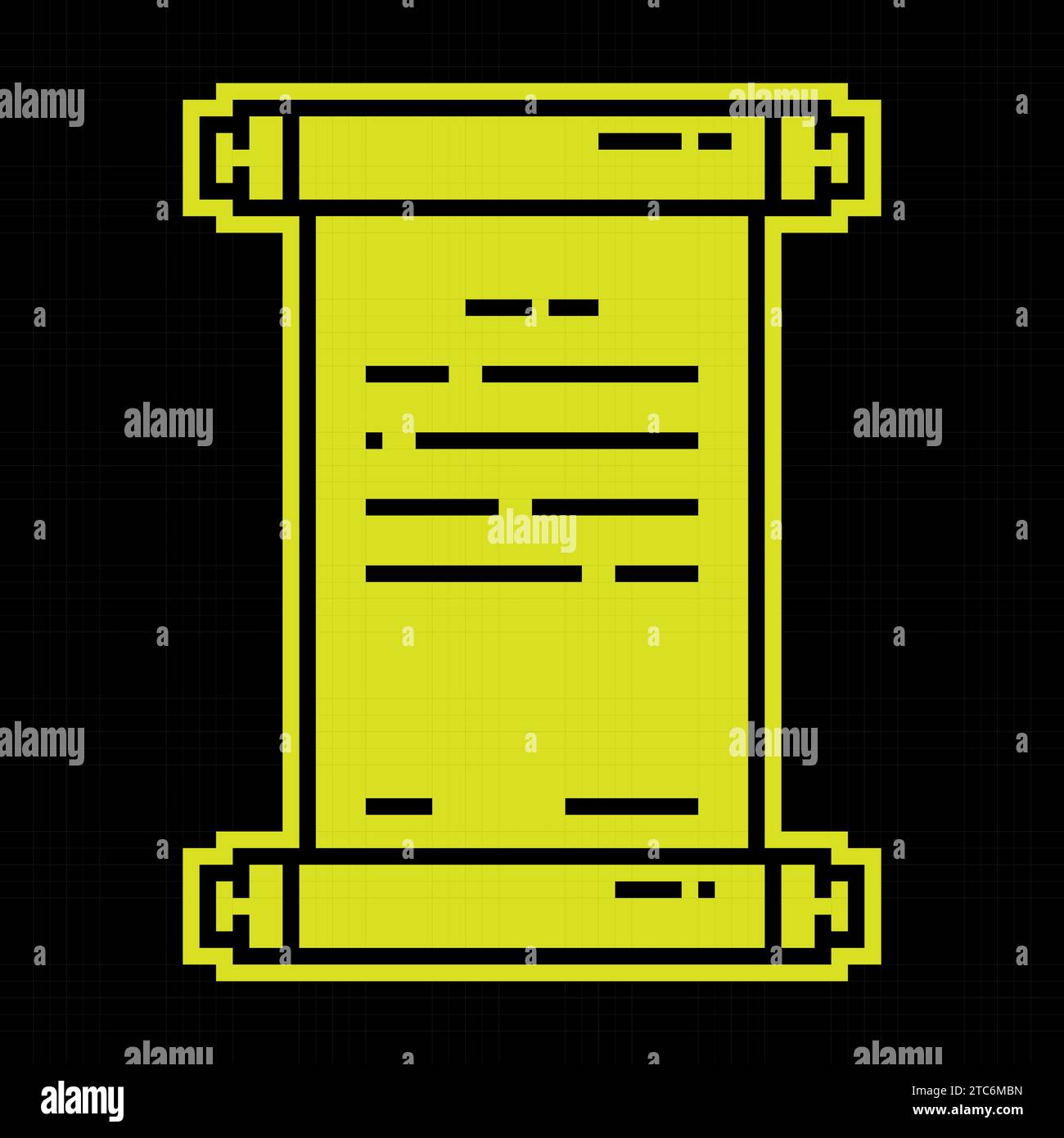 Old scroll Pixel silhouette icon with antique paper. Papyrus paper ...