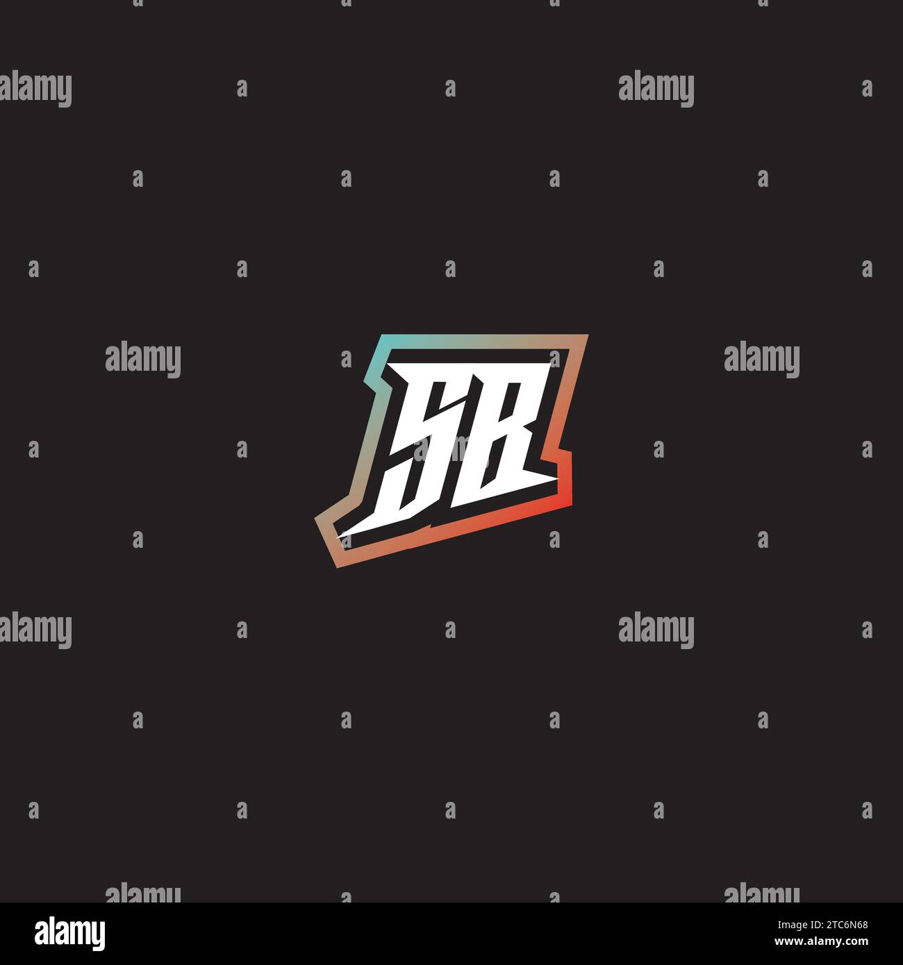 SB letter combination cool logo esport initial and cool color ...