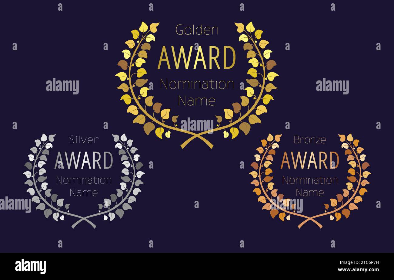 Awarded silver medal award Stock Vector Images - Alamy