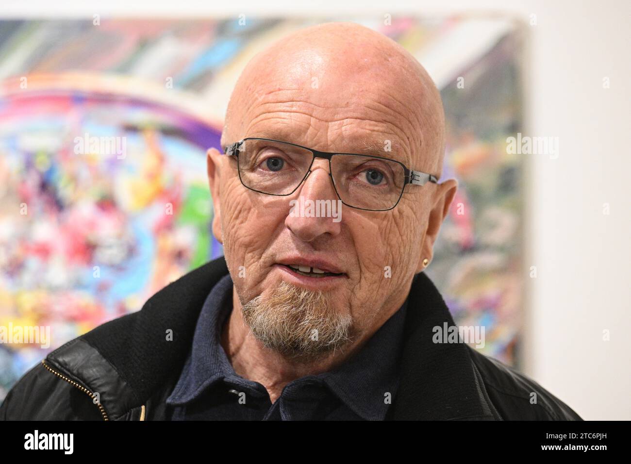 Czech painter Michael Rittstein on a press guided tour of his ...