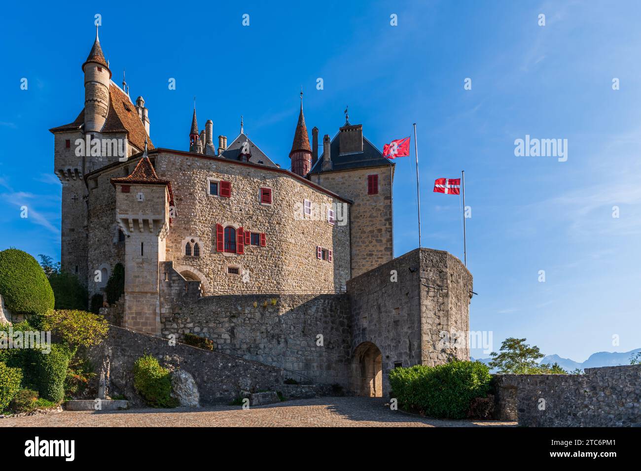 Castle of Menthon-Saint-Bernard, in Haute Savoie, France Stock Photo ...