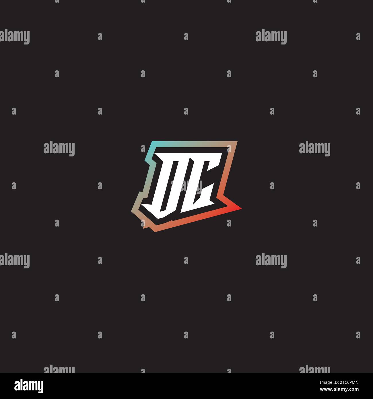 OC letter combination cool logo esport initial and cool color ...