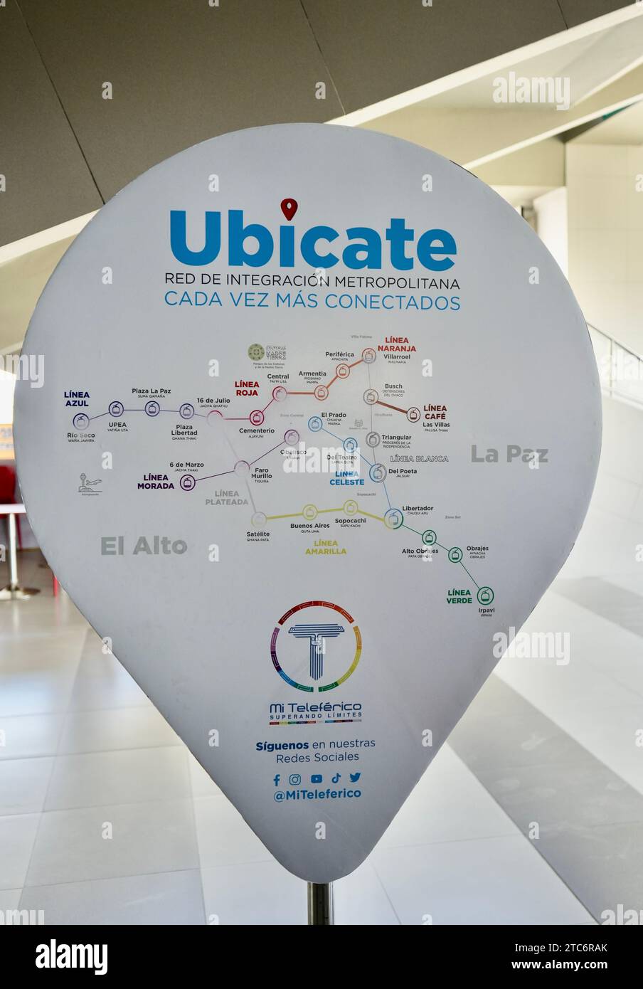 Traveller map of The Mi Teleferico: La Paz’s Cable Car System. La Paz ...