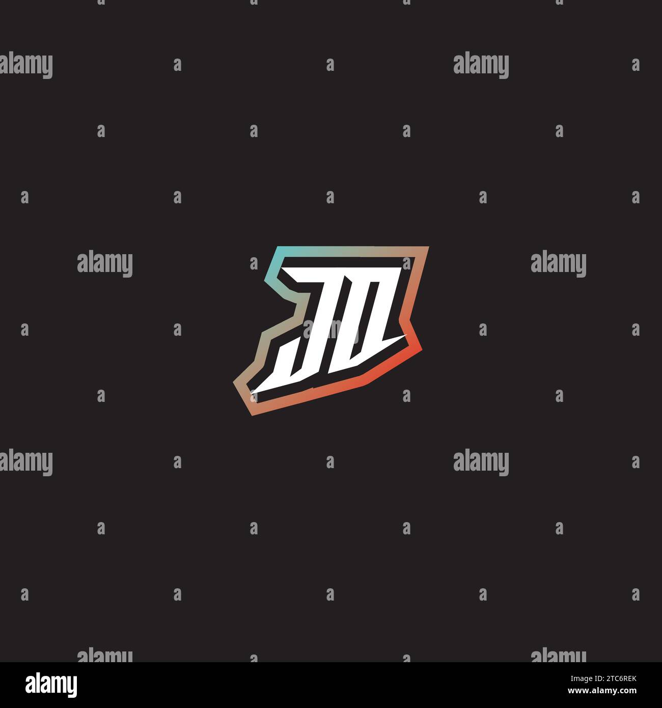 JD letter combination cool logo esport initial and cool color ...