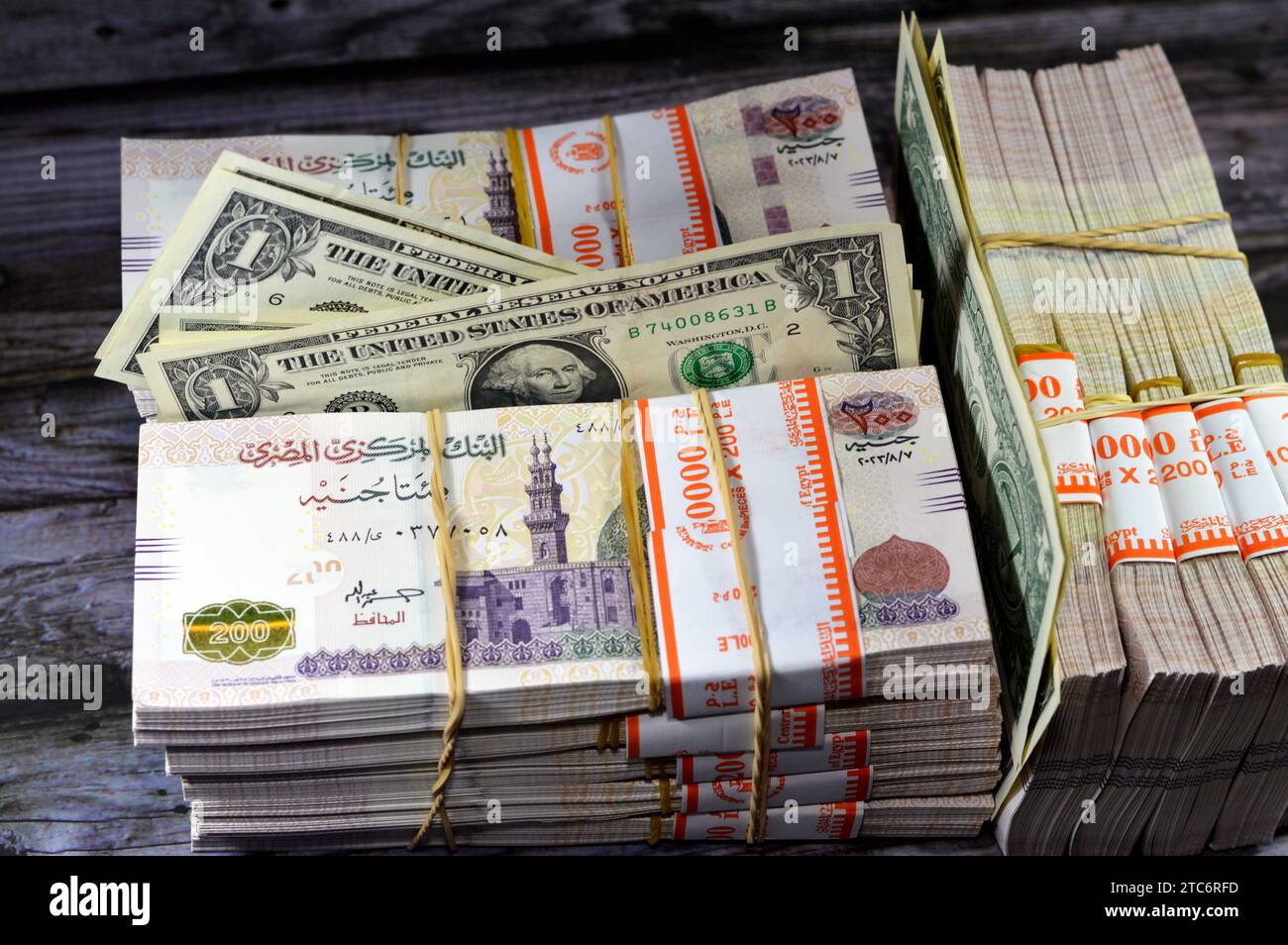 Piles and Stacks of Egypt money thousands of Pounds currency banknotes ...