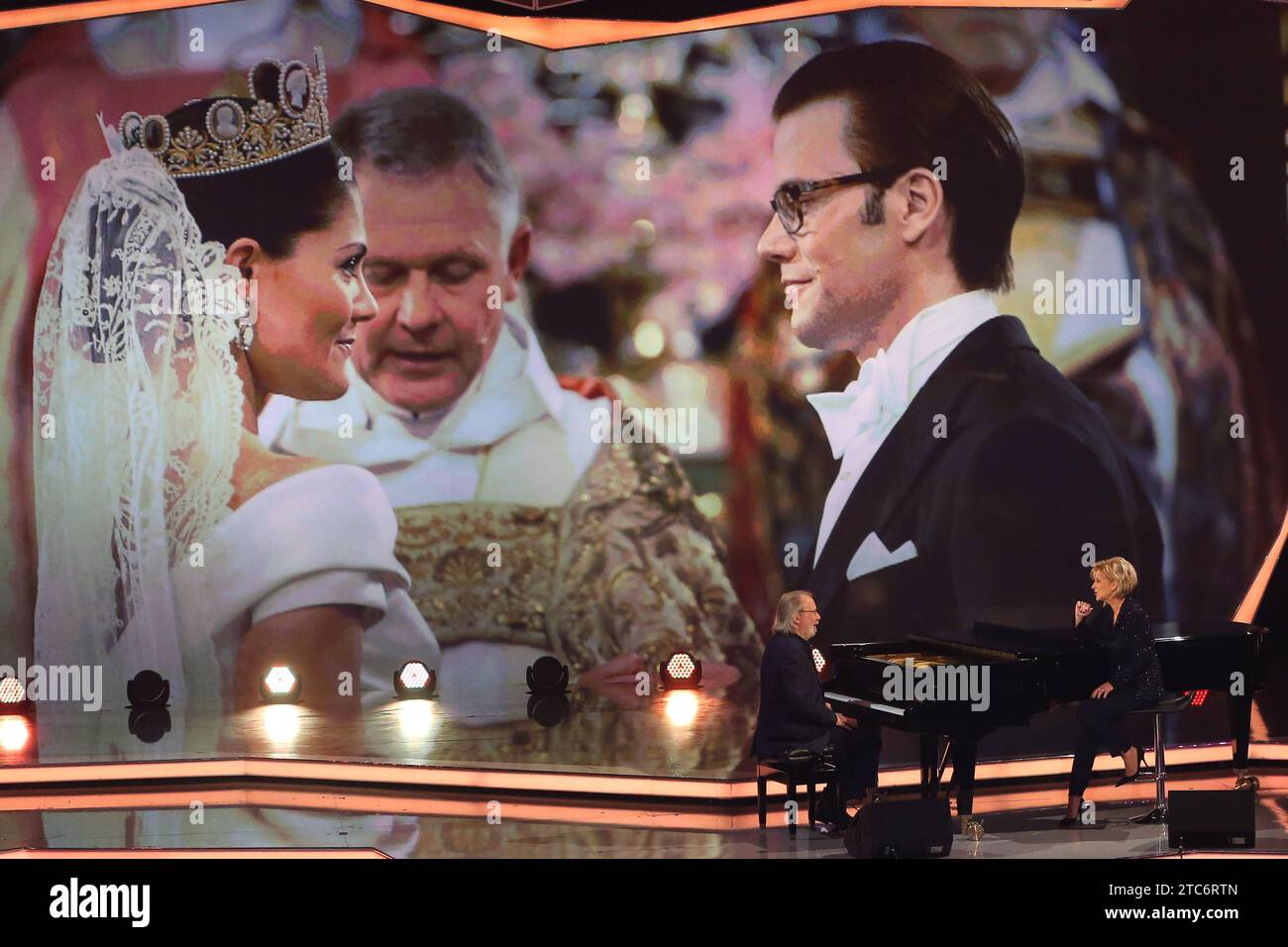 Moderatorin Carmen Nebel GER mit Saenger Benny Andersson ABBA, SWE im ...