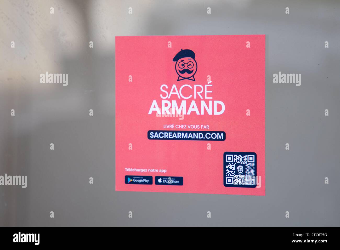 Bordeaux , France - 12 06 2023 : Sacre Armand logo sign and brand text ...