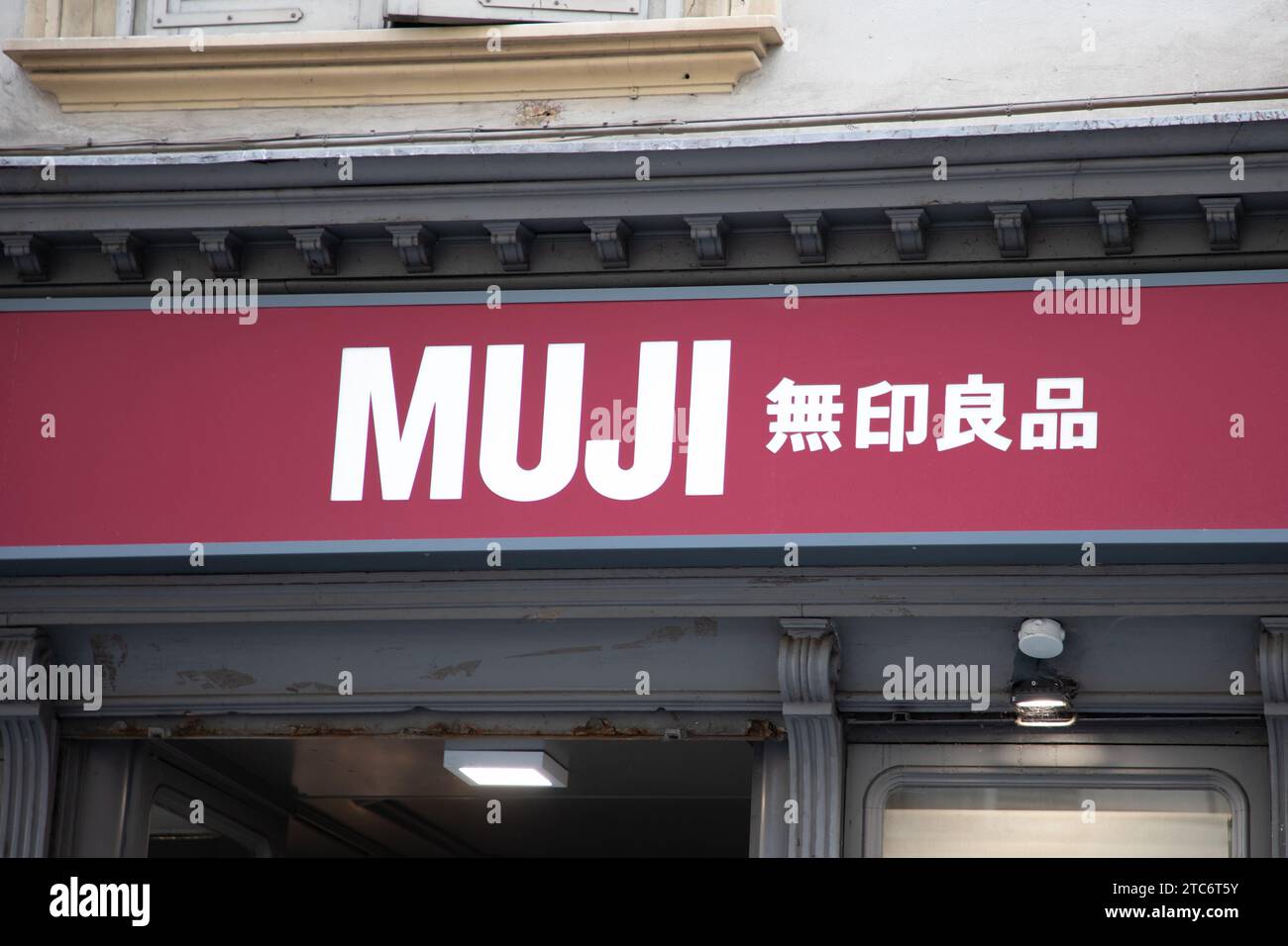 Turin, Italy - 11 07 2023 : Muji Sign brand logo and text sign of ...