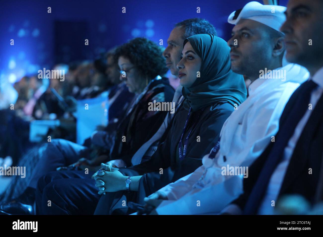 Doha, Qatar. 10th Dec, 2023. General view of opening session of the ...
