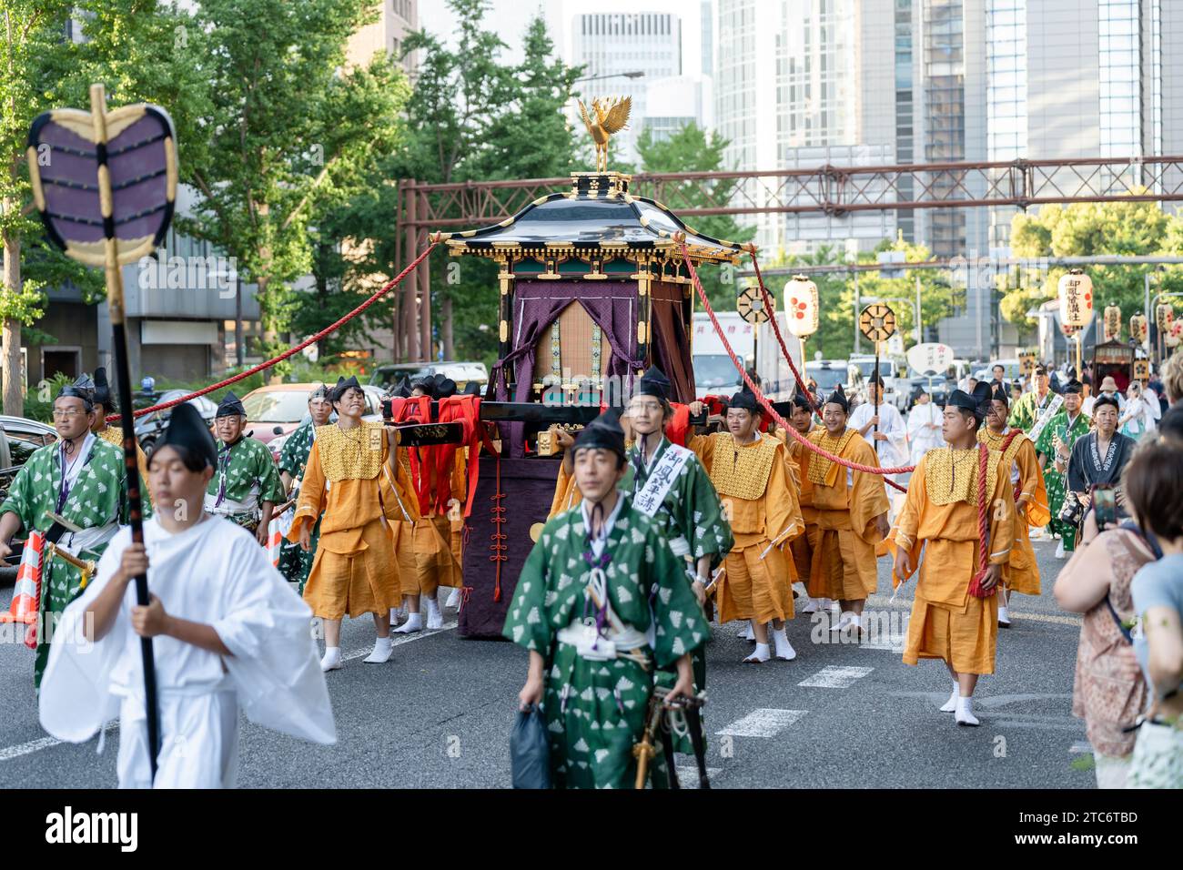 Osaka, Japan - July 25 2023 : Tenjin Matsuri Festival. People wearing ...
