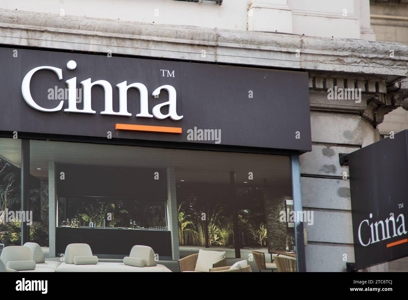Bordeaux , France - 11 04 2023 : Cinna shop logo and sign text on wall ...