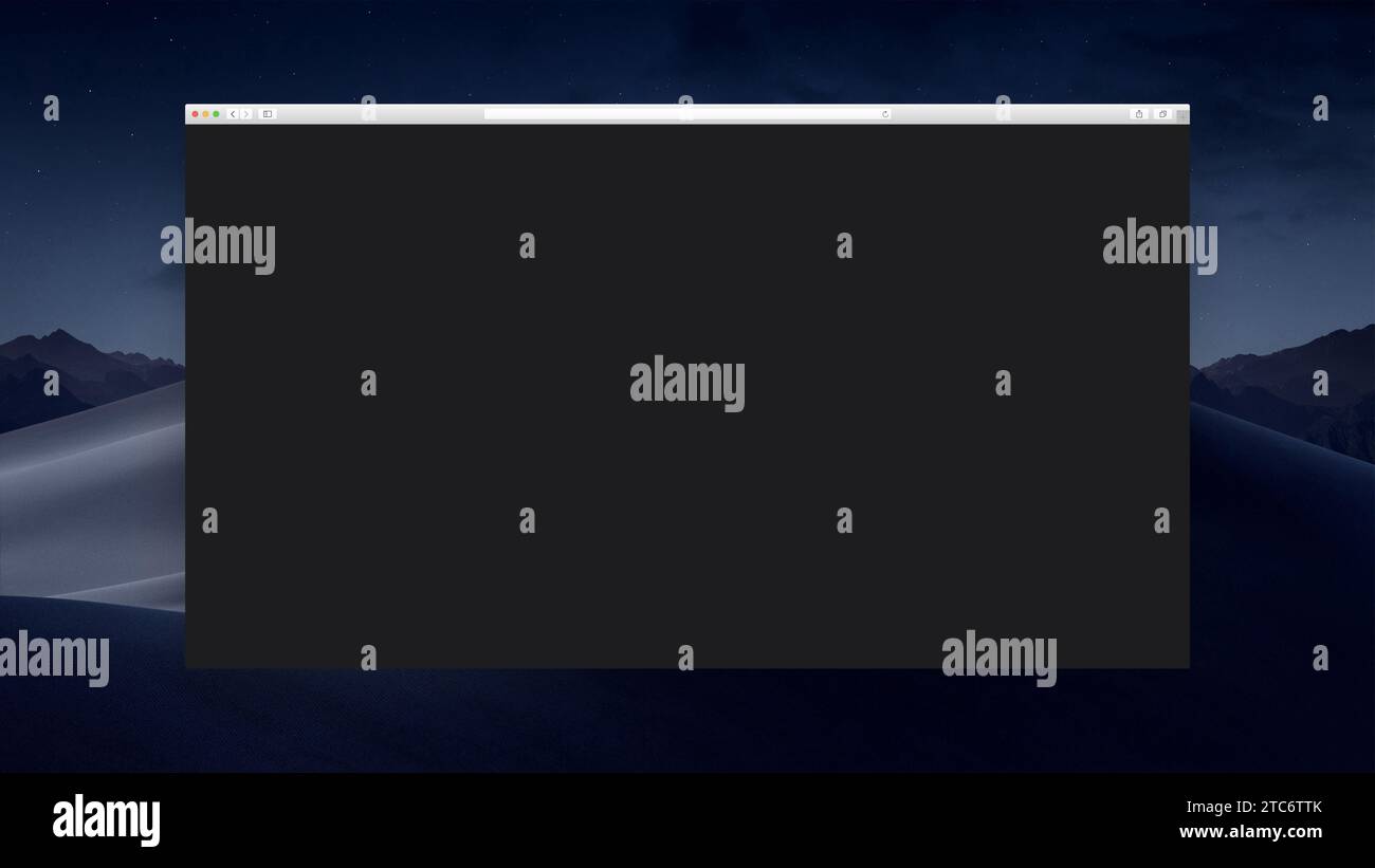 Browser Window Mockup 3D Rendering Stock Photo - Alamy