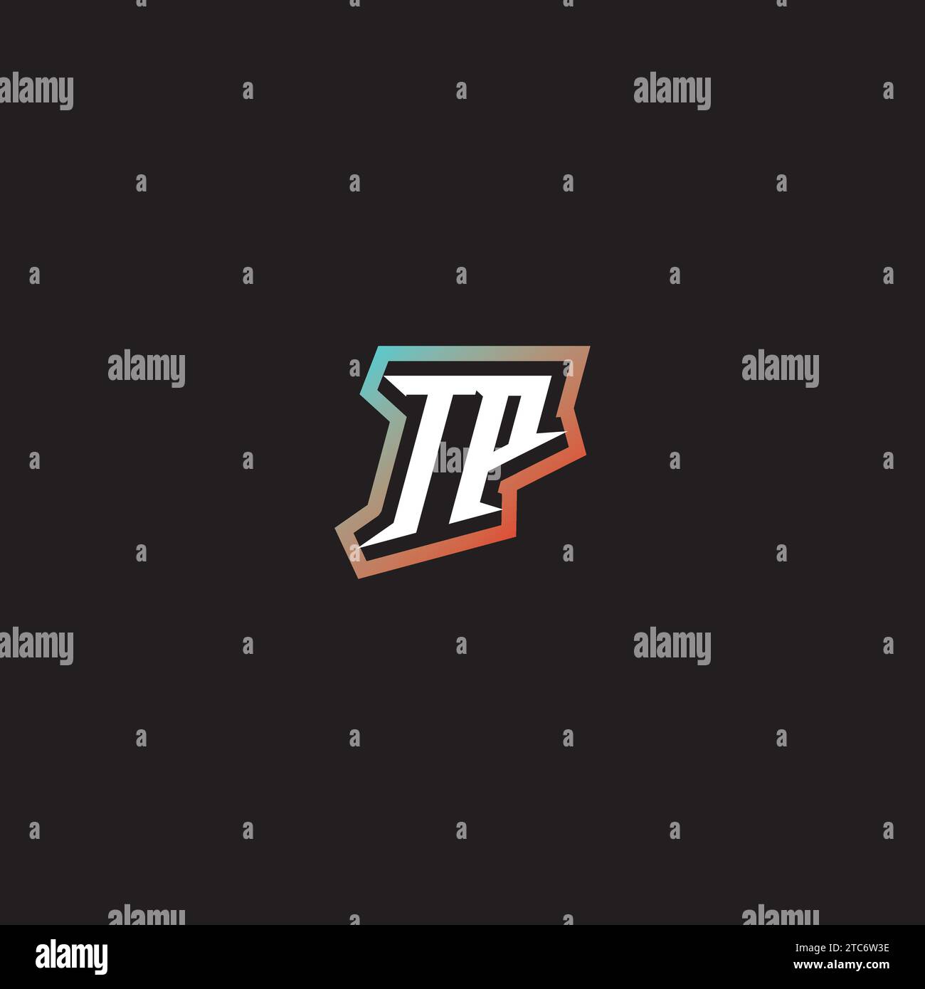 TP letter combination cool logo esport initial and cool color ...