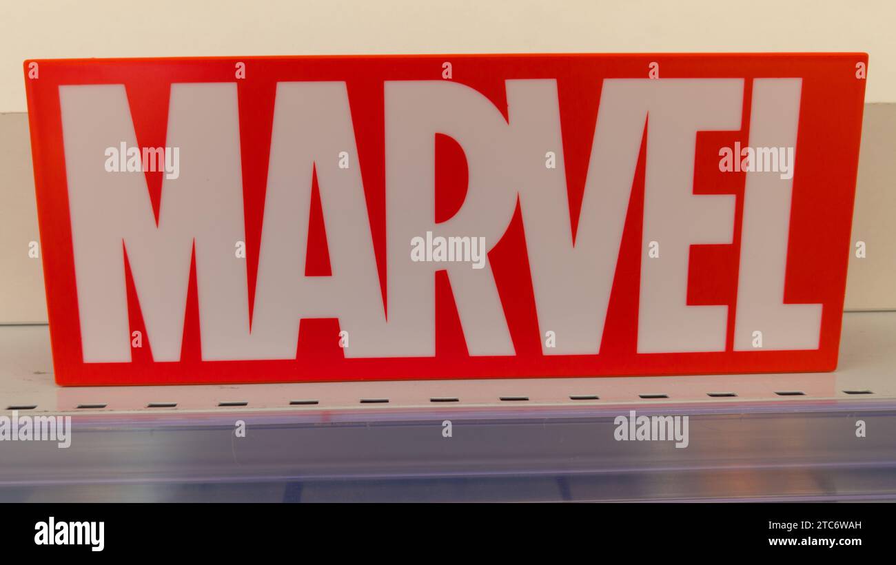 Bordeaux , France - 12 04 2023 : marvel comics shop logo brand and text ...
