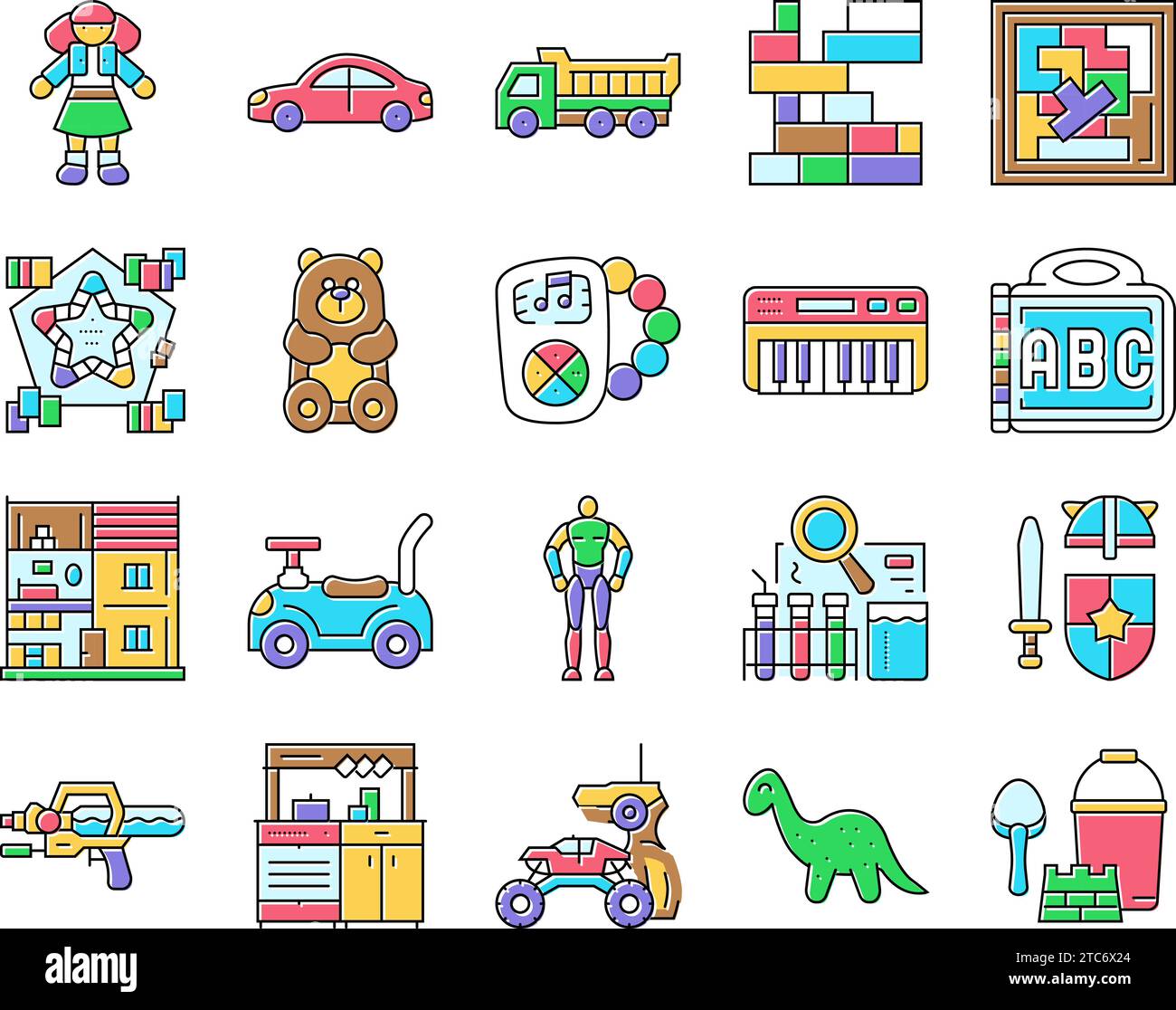 toy baby child game play icons set vector Stock Vector Image & Art - Alamy