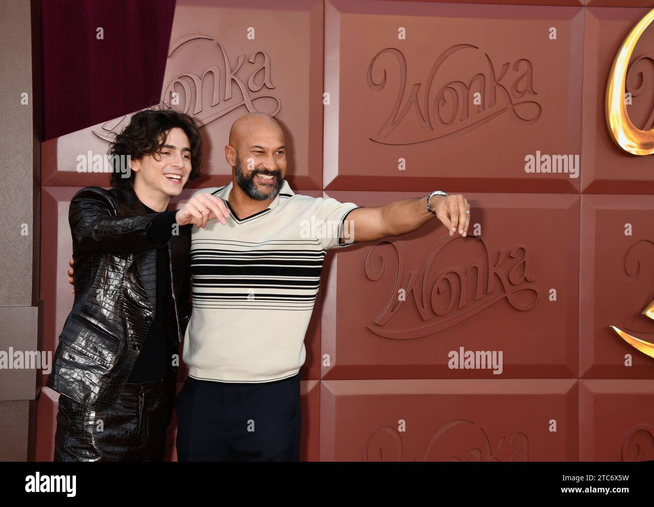 Los Angeles, California, USA. 10th Dec, 2023. (L-R) Timothée Chalamet and Keegan-Michael Key ...